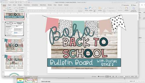 Editable Back to School Boho Bulletin Board Style 2 | Boho Themed Set ...