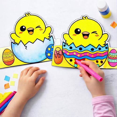 Baby Chick in Egg Crown/Headband Craft for Easter/Spring Day Classroom ...