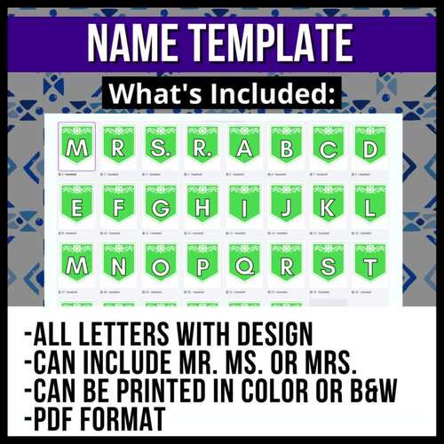 Printable Hispanic Heritage Month Name Banner → Customizable Board Decor