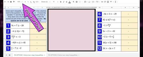 PIXEL ART: Solve Two-Step Inequalities (2 Options) DISTANCE LEARNING