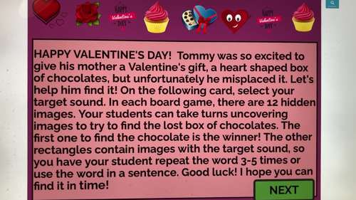 Valentine's Day Speech Boom Cards™ Articulation Game - Later Developing ...