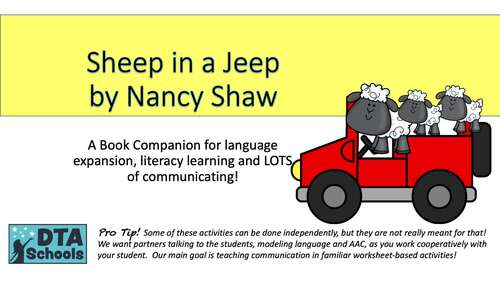 Sheep in a Jeep: An AAC Language & Literacy Book Companion Unit | TPT