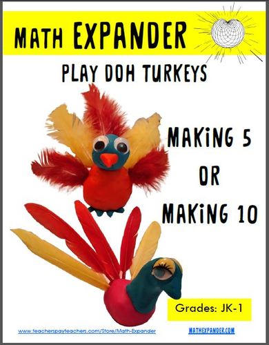 Thanksgiving Turkey Craft - Making 5 and 10 by Math Expander | TpT