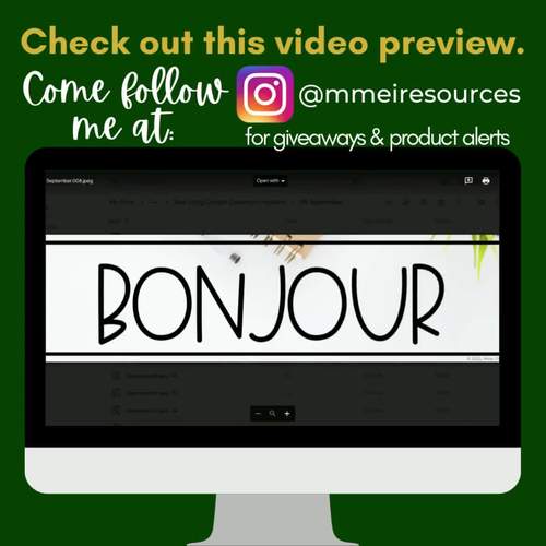 French Google Classroom Headers | September by Mme I's Resources