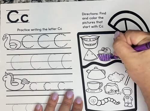 Letter Identification: Trace, Write, Sound Find. by Blackbird Teaching Co