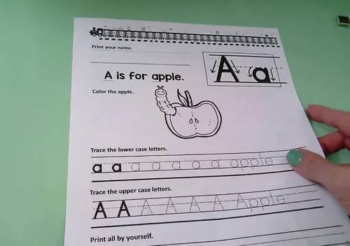 Handwriting Practice Worksheet Activity Letters A to Z by Literacy ...