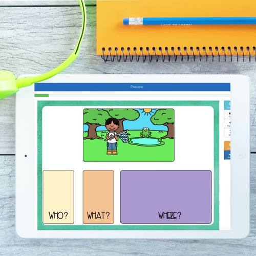 No Print No Prep Spring Answering Questions and Sentence Building