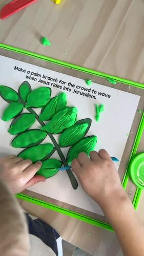 Easter Holy Week Playdough Mats Sunday School Devotions English & Spanish