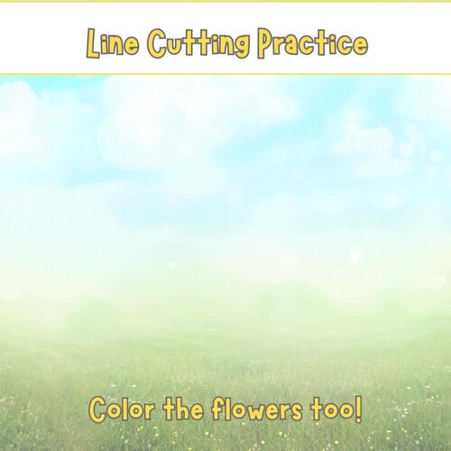 Preschool Spring Craft Fine Motor Activity | Flower Cutting Practice ...