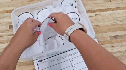 Sight Word Snowball Editable Center Activity | Sensory Winter-Themed ...