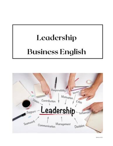 Business English: Leadership - Lesson Plan by Josephine's EFL Classroom