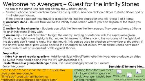 Marvel's Avengers Quest for the Infinity Stones Customizable PowerPoint ...