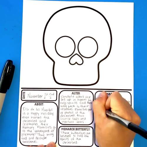 Día de los Muertos Craftivity | Decorating Sugar Skulls | TpT