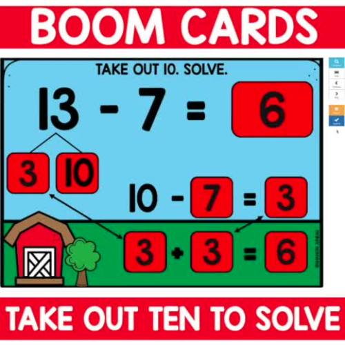 Take From 10 Within 20 |using Boom Cards | TpT
