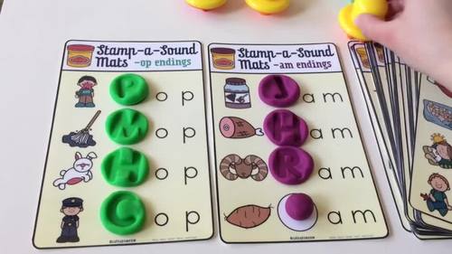 Stamp-a-Sound Mats: Letter Stamping Mats for Initial Consonants CVC