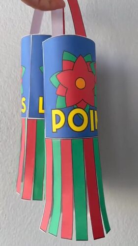 Las Posadas Poinsettia Windsock Craft Activities | Christmas Holiday ...
