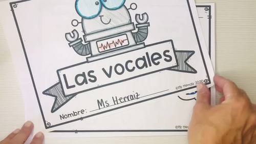 LAS VOCALES: Hojas de trabajo | Vowels Activities in Spanish by Ms Herraiz