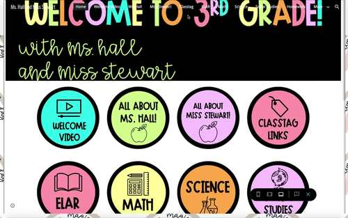 Neon Rainbow Google Sites Banners! by Texas Taylor'ed Teaching | TPT