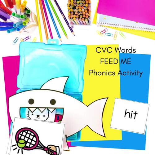 Feed Me CVC Words Short Vowels Phonics Game Centers by I Love 1st Grade