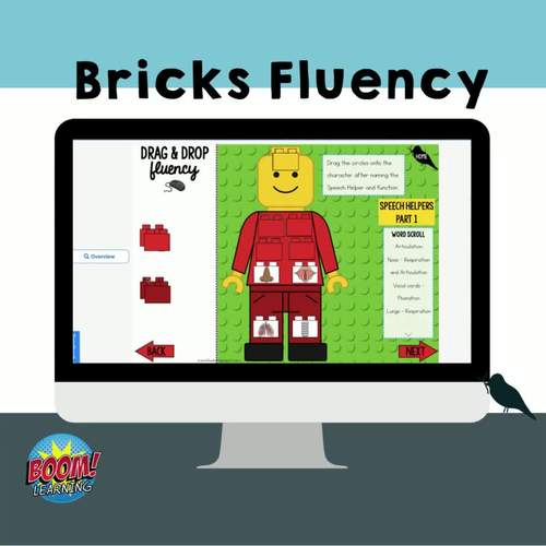 Brick Boom Cards™ & Printable Fluency Worksheets for Stuttering Speech ...