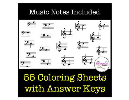 Color By Note Music Activity Coloring Sheets Ultimate Bundle | TPT