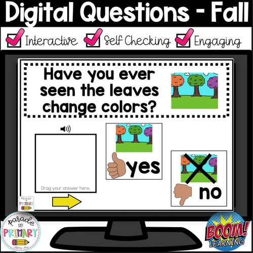 DIGITAL Questions of the Day - Fall #1 - Distance Learning - Boom Cards