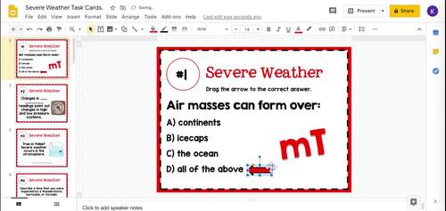 Weather Activity Middle School (Severe Weather Task Cards) - PRINT AND ...