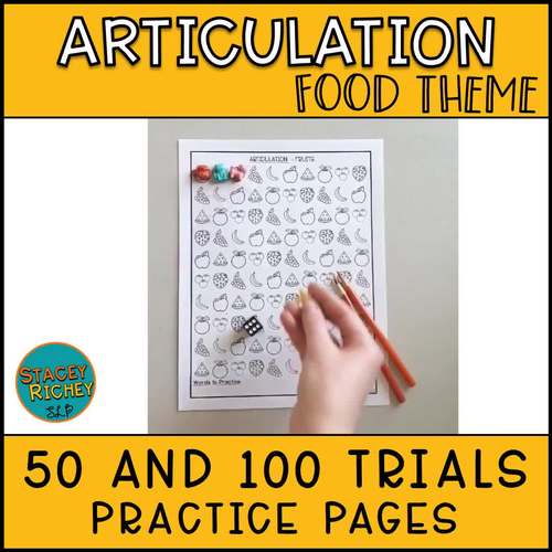NO PREP Food Theme High Articulation Trials for Speech Therapy | TPT