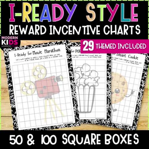 Editable iReady Aligned Incentive Charts - 29 Fun Class Reward Themes ...