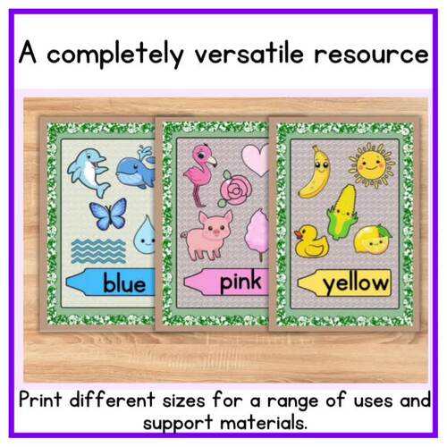 Color Flashcards Preschool Classroom Decor Color Posters preschool Posters