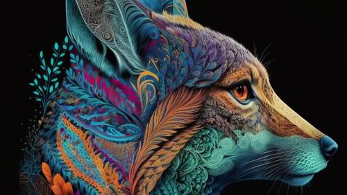 10 Printable Fox Zen Tangle Coloring Pages, Animals Mandala Coloring Pages