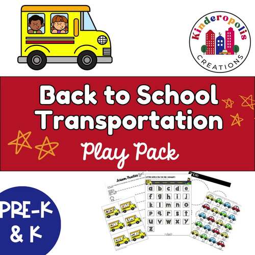 Back to School Play Pack | Transportation Fine Motor, Literacy & Math ...