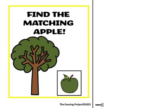 FIND THE MATCHING APPLE!-ADAPTED BOOK FOR SPECIAL EDUCATION&PREK