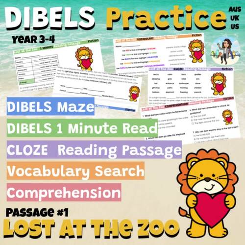 Reading Practice - #1 - Lost at the Zoo - Fiction - Year 3 & 4 (DIBELS)