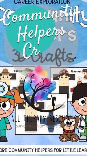 COMMUNITY HELPERS 3D CRAFTS - Explore Career Exploration | TPT