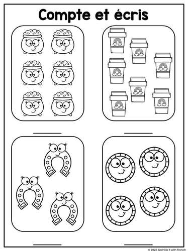 French St. Patrick's Day Math Activities|Les activités de maths|La ...