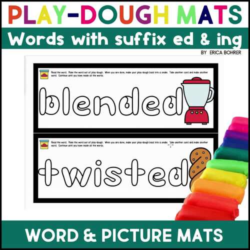 Words with Suffix -ed and -ing – Hands On Fun Phonics Play Dough Activity