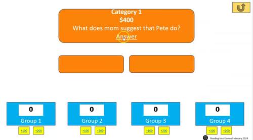 Fall Jeopardy Games K-3rd by Reading Into Games | TPT