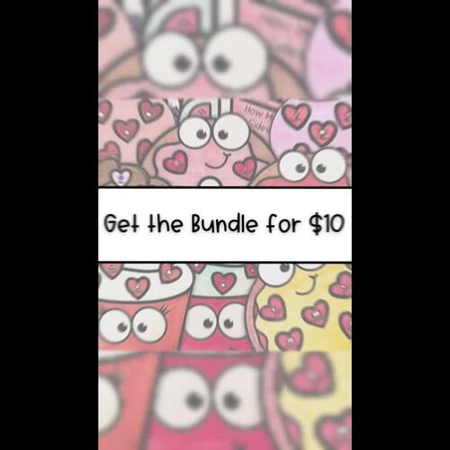 Valentine Day Shapes Math Craft Bundle | Draw & Identify Two ...