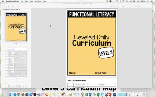 Functional Literacy Leveled Daily Curriculum {LEVEL 3} by The Autism Helper
