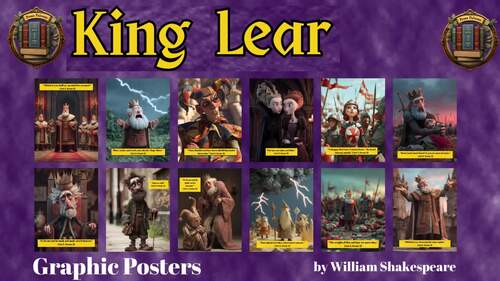 KING LEAR by William Shakespeare - PDF PNG Graphic Posters-Classroom Decor
