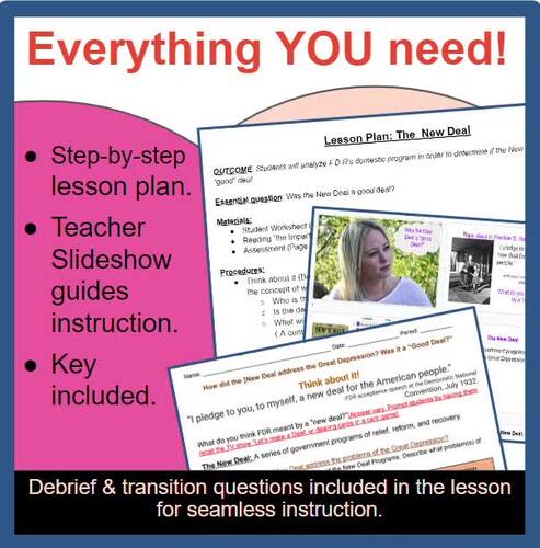 Evaluating the New Deal: Complete US History Lesson by The Resource Roost