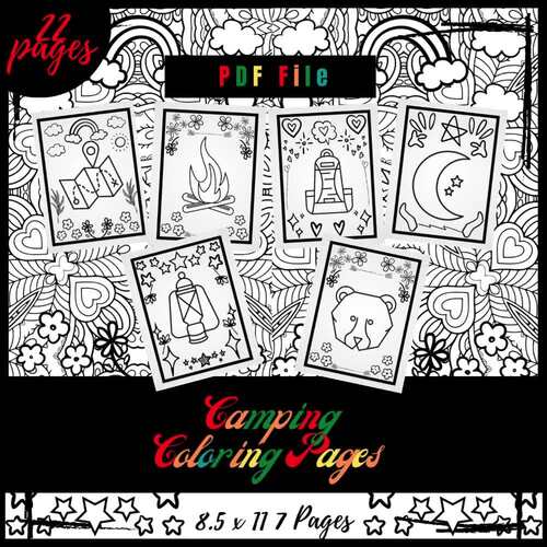 free printable campfire coloring pages