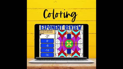 Exponents Review Activity and Worksheet Bundle by Jessica Barnett Math