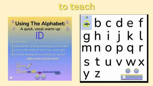 use the alphabet: a warm-up to improve voice quality and stuttering ...
