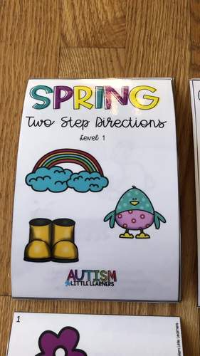 Spring- Two Step Directions by Autism Little Learners | TPT