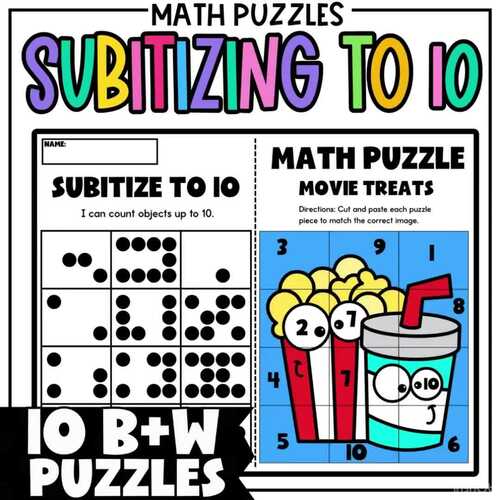 Subitizing Numbers to 10: Engaging No Prep Math Activities | TPT