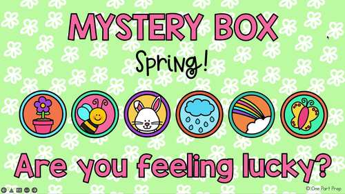 Spring Mystery Box Game Show Editable Template | End of Semester Review
