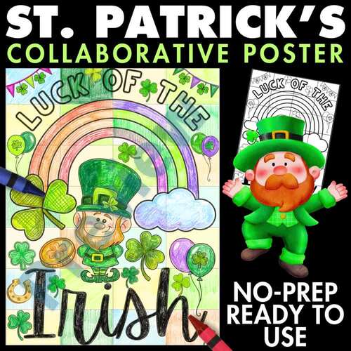 St. Patrick’s Day Collaborative Poster | March Writing Activity ...