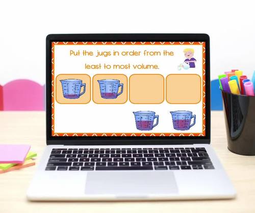 Measuring and Comparing Liquid Volume Boom Cards - Measurement - 3rd Grade